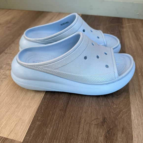 CROCS | Shoes | Newcrocs Crush Meta Pearl Slide Blue Calcite Platform ...
